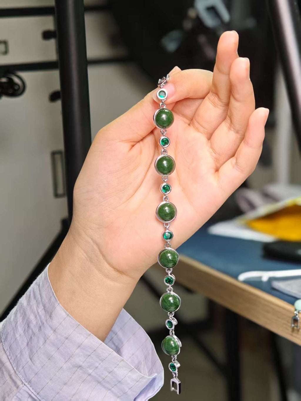 Tree Spirit Vision Healing Bracelet for Anxiety Relief - Ceramic & Gre ...